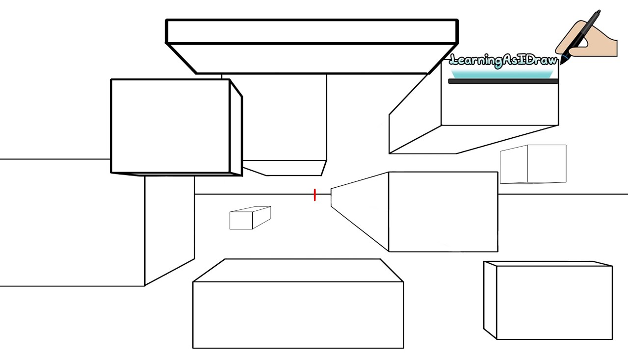 Learning and understanding one point perspective the basics How To Draw Tutorial