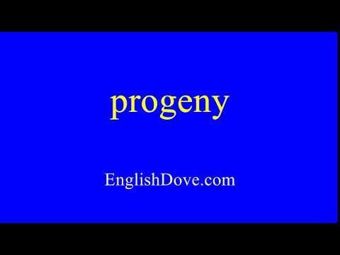 How to pronounce progeny in American English.