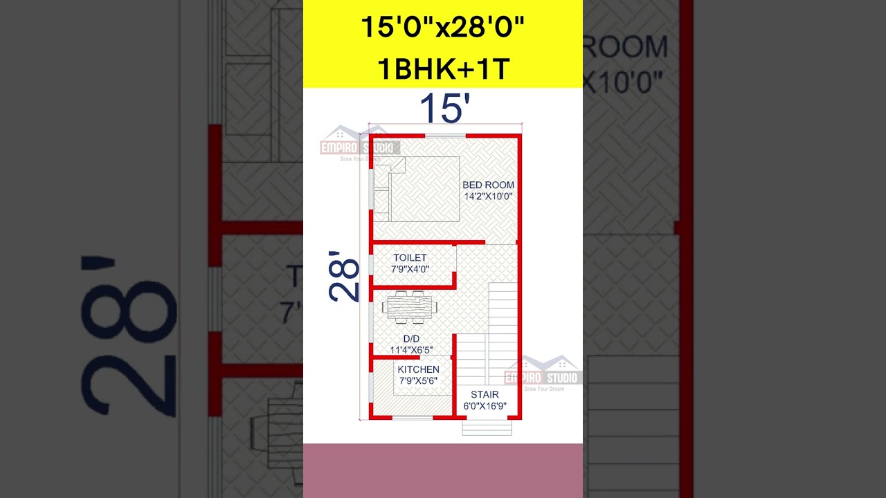 one bed room house plan in 39 sqm #shorts #trending #homeplan #housedesign #gharkanaksha