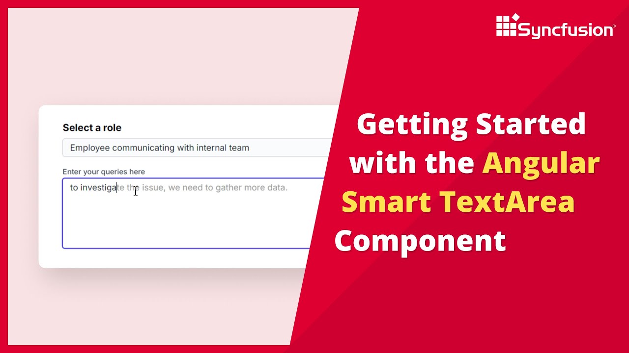 Getting Started with the Angular Smart TextArea