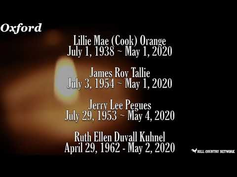 Obituaries for May 1 to 7 2020 from the Northeast Ms area