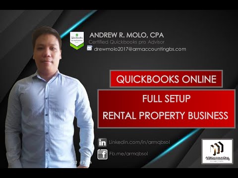 QUICKBOOKS ONLINE - FULL SETUP FOR RENTAL PROPERTY (Leasing) BUSINESS.