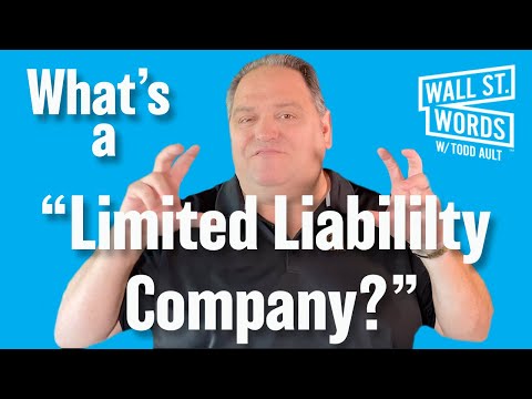 Wall Street Words word of the day = Limited Liability Company or "LLC"
