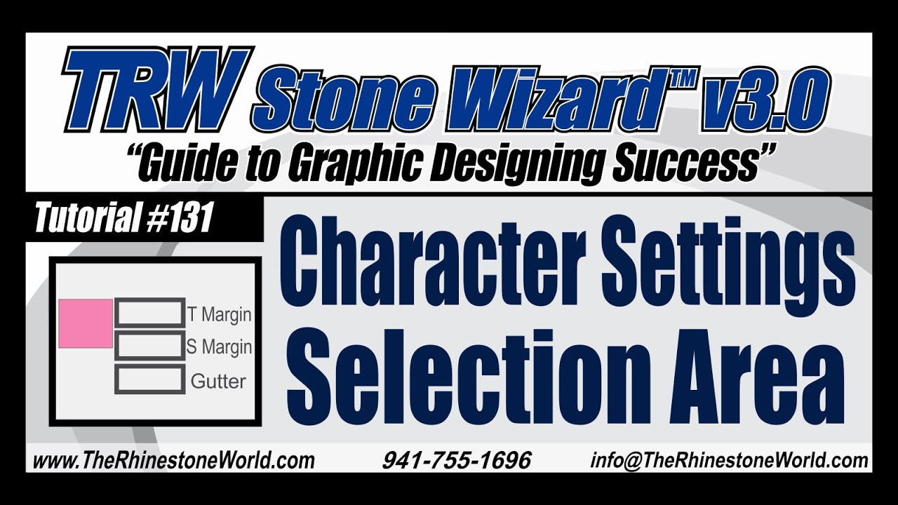 TRW Stone Wizard 3 0 Tutorial Video 131 Character Settings Selection Area