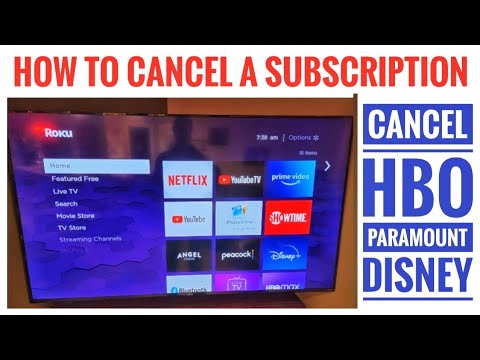 HOW TO UNSUBCRIBE TO ROKU CHANNEL Streaming Service HBO PARAMOUNT DISNEY PEACOCK HULU NETFLIX