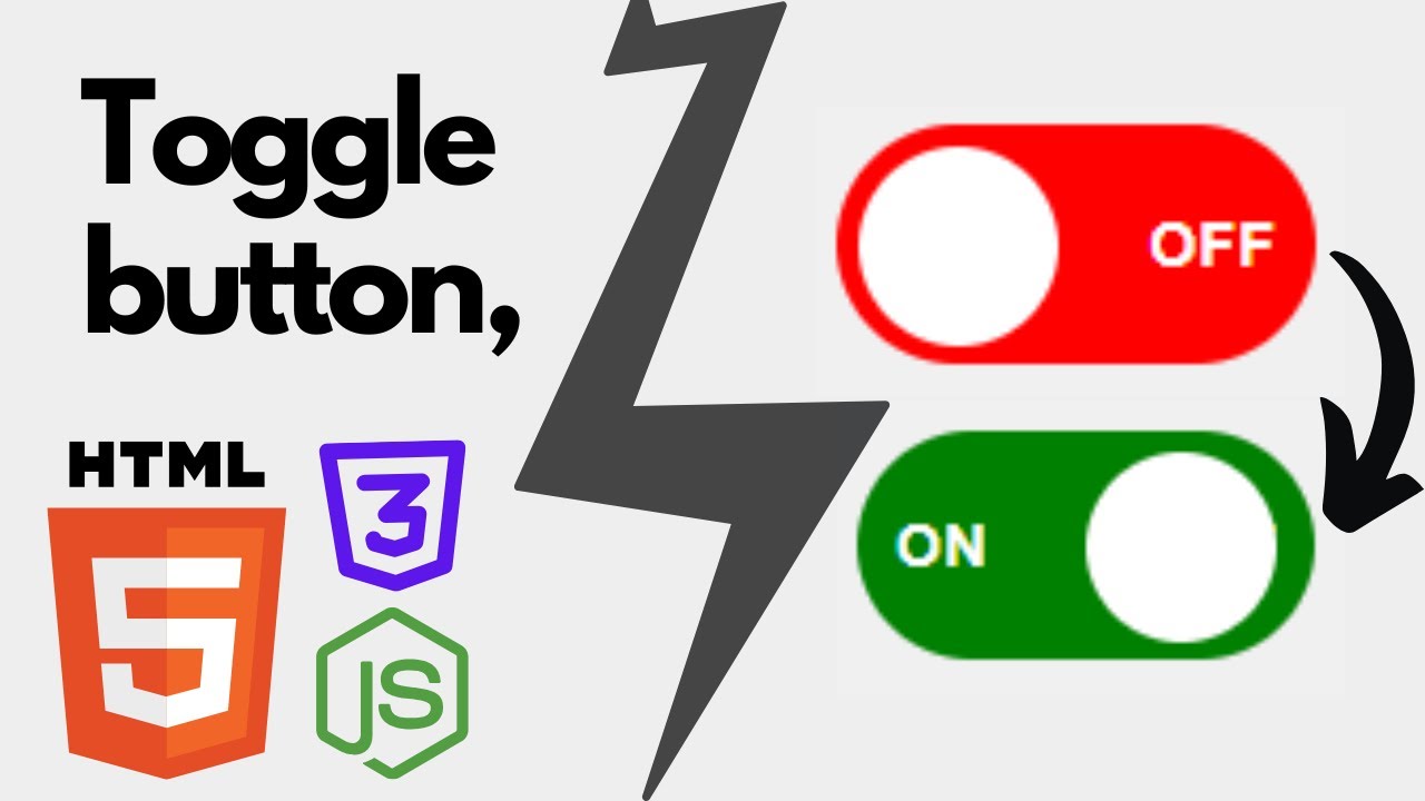 Toggle Button Using HTML, CSS & JavaScript | ON/OFF Button