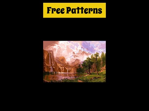 Amazing Nature among Mountains/ Large Cross Stitch Patterns Free PDF/ #shorts