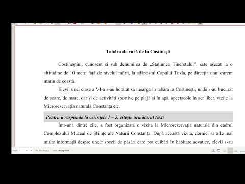 Evaluare Națională, Clasa a VI a Test 2, 2022