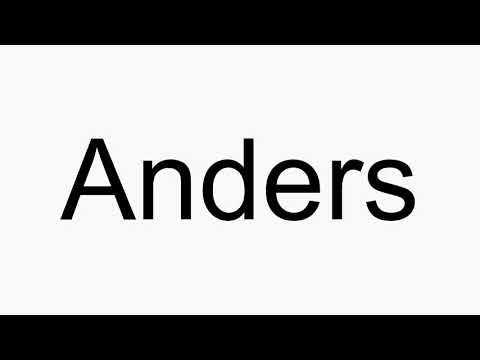 How to pronounce Anders