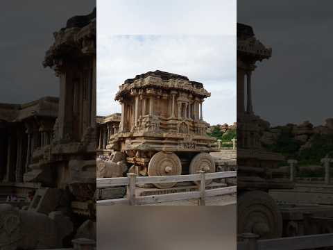 Hampi | The stone chariot Karnataka #explore #hampi #karnataka #shorts #trendingshorts #nature#vlog