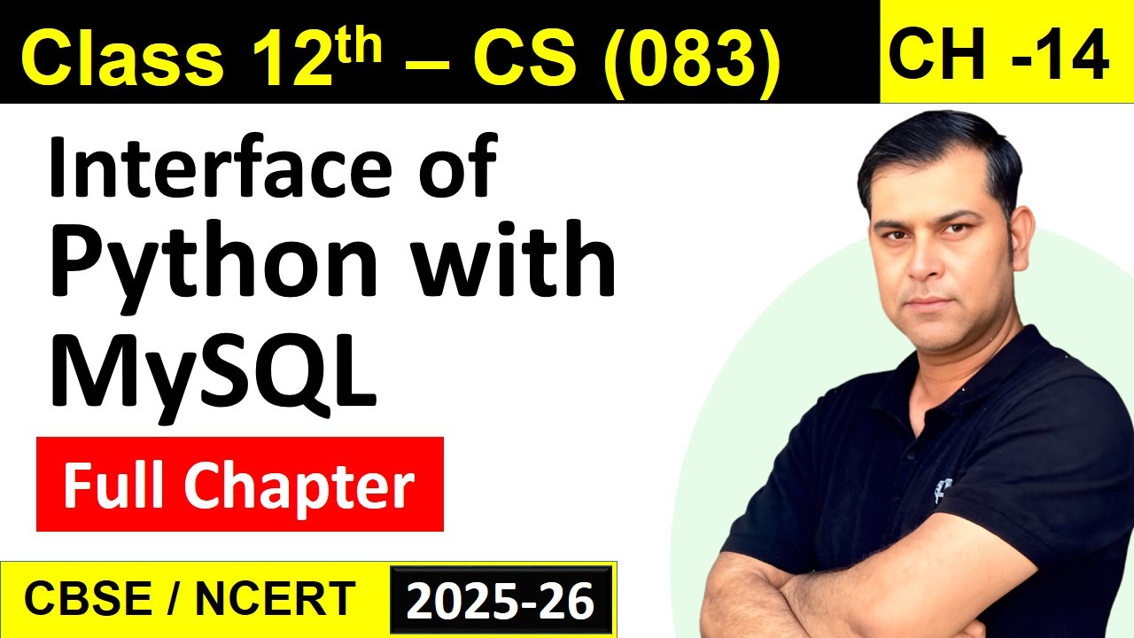 One Shot | Ch 14 Interface of Python with MySQL | Class 12 CS Sumita Arora | S4Suren