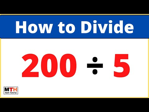 200 divided by 5 (200÷5) | Long Division