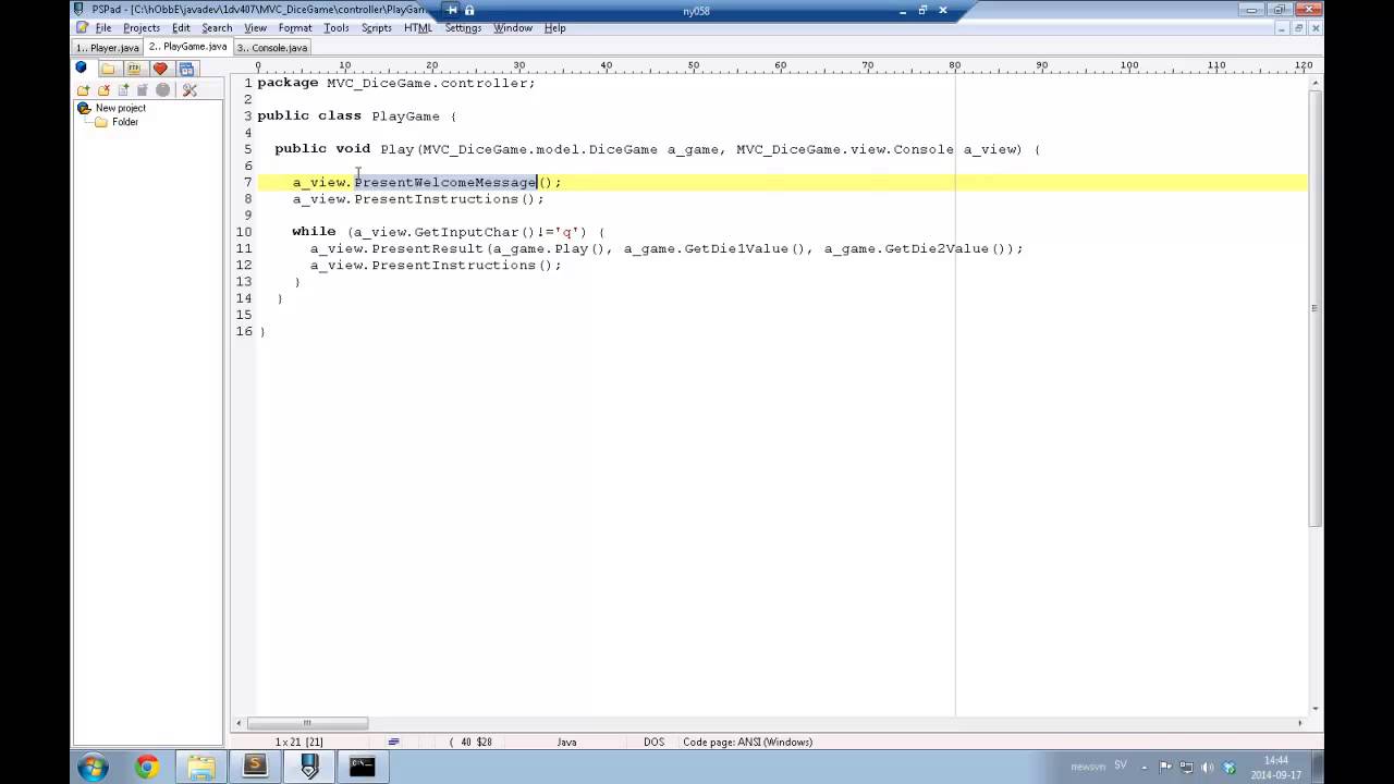Lecture 5 Model View Controller Implementation