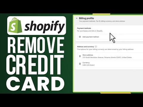 How To Remove Credit Card From Shopify (2025) Full Tutorial