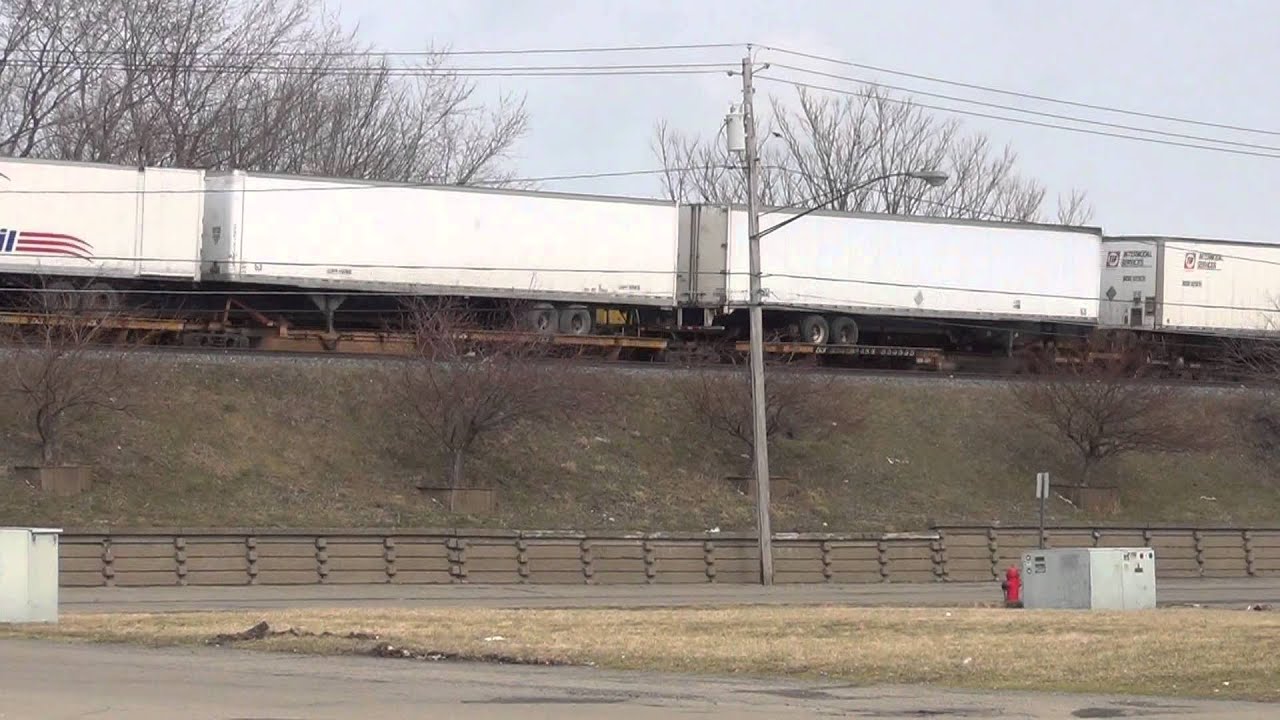 CSX Van Train on Elevated Tracks