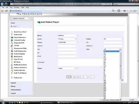 Add A Payor inside Elara's Hospice EMR
