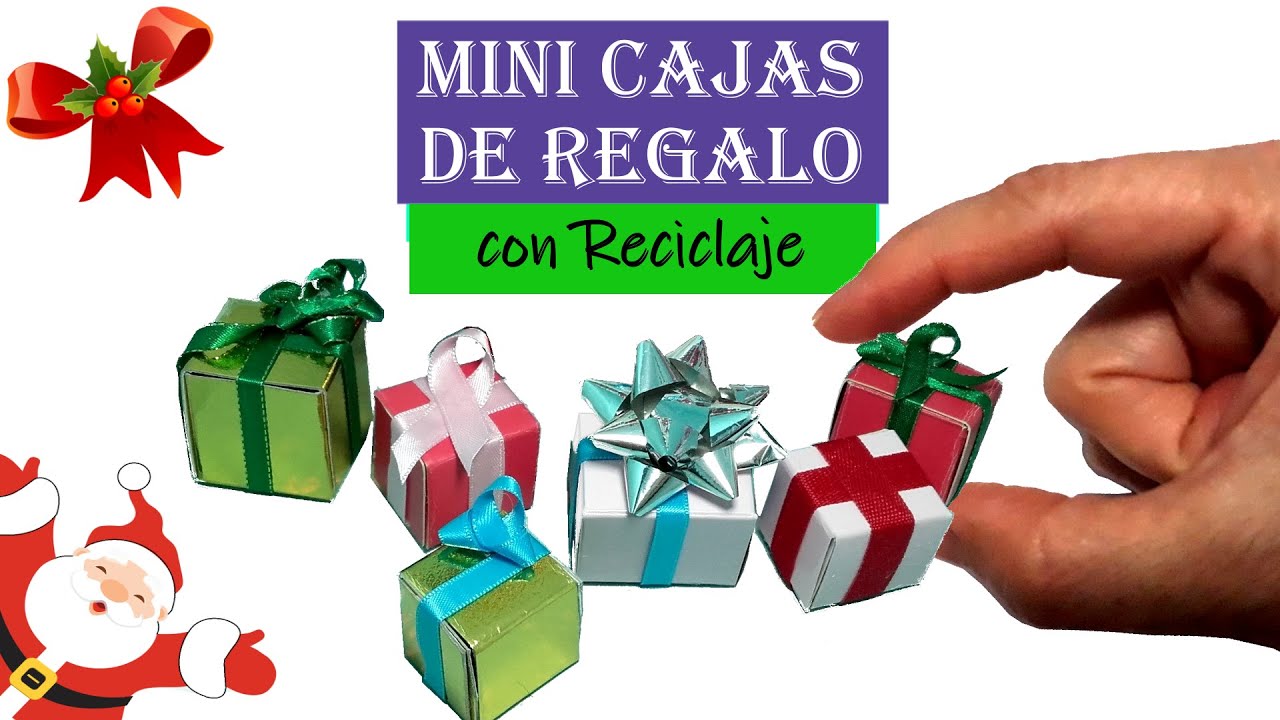 MINI CAJAS de REGALO como DECORACIONES NAVIDEÑAS 🎅 FÁCIL y RÁPIDO 🎄 DIY