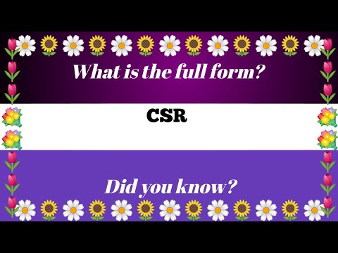 Full Form of CSR.