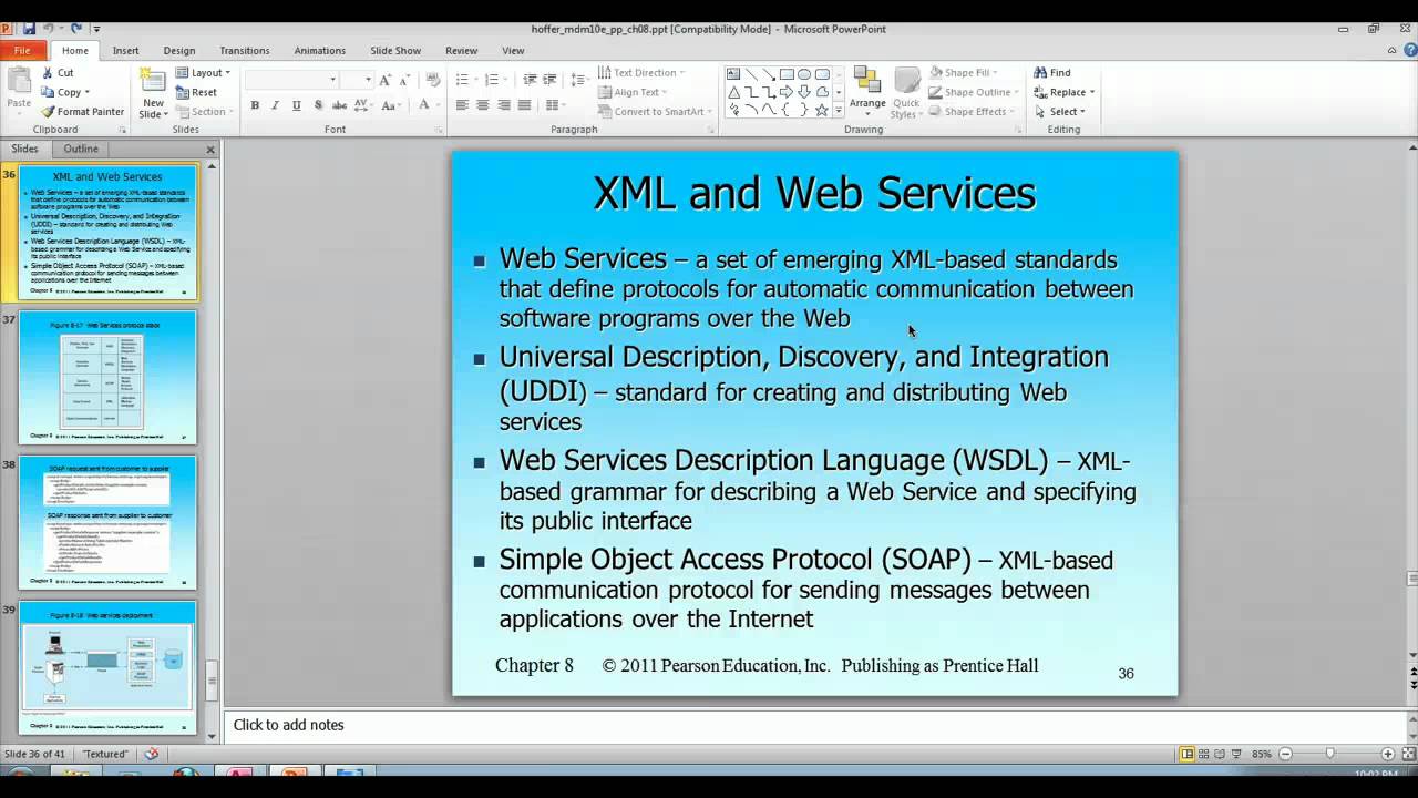 Ch 8 - XML and Web Services