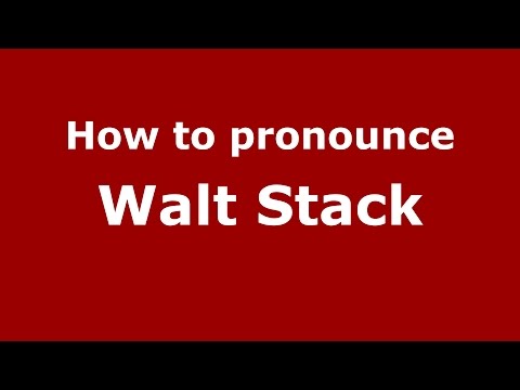 How to pronounce Walt Stack (American English/US) - PronounceNames.com