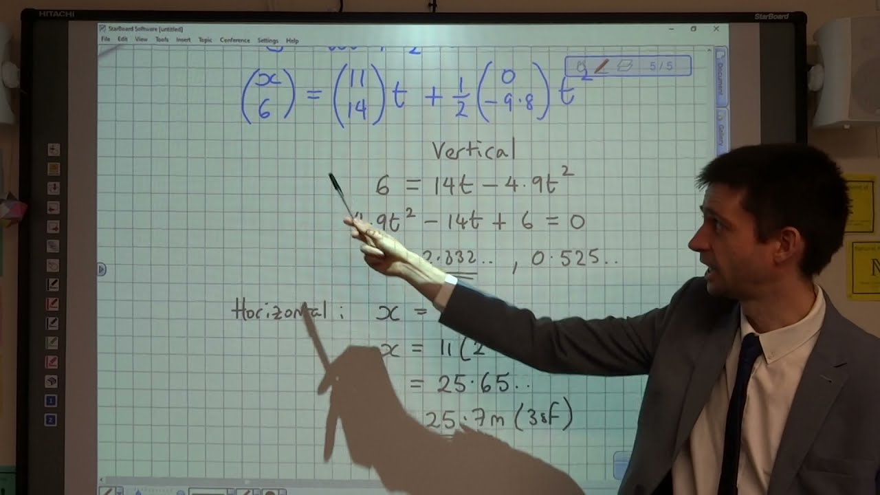 How to use vector notation for projectiles