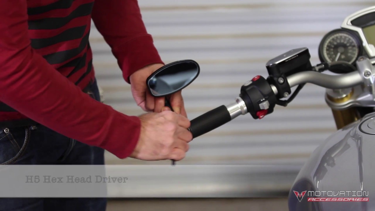 Rizoma BS070 Reverse Retro Bar End Mirror Install Video - EASY to Install