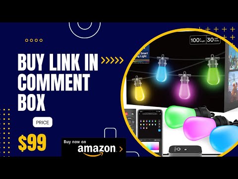 Lumary 100FT Smart Outdoor String Lights with Remote, RGB Ai Color Available on Amazon