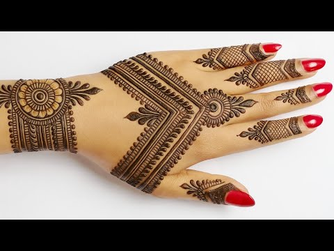Easy Simple back hand Mehndi design | Arabic mehndi design | mehandi design |mehndi designs |mehandi