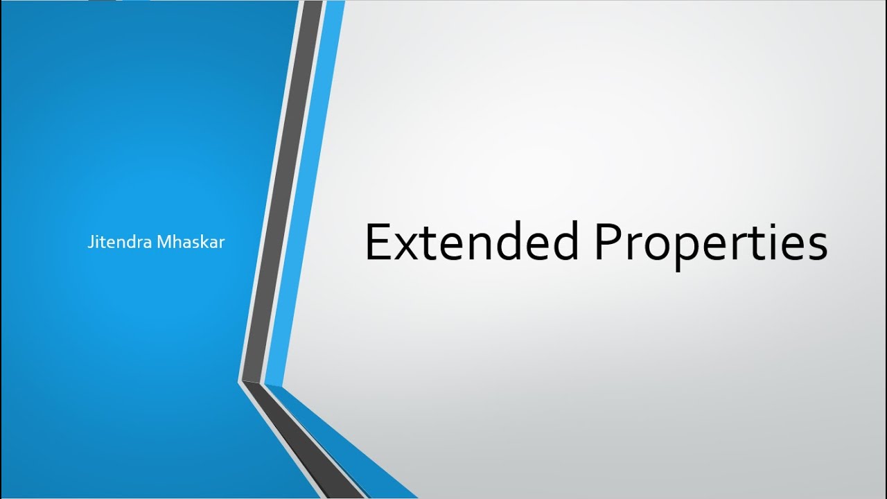 42. Extended Properties in SQL Server