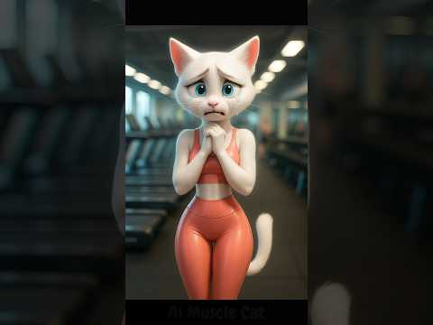 Three skinny cats transform into muscular cats ???? #shorts #catsoftiktok #cat #ai
