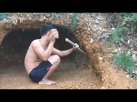 Primitive Bengali Underground (Hut) Wilderness Technology #aprimitive_Bengali