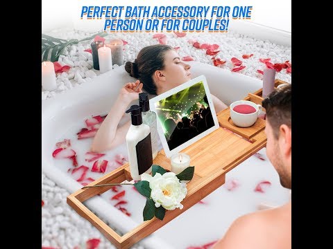 How to Have the Best Spa Experience at Home with this Expandable Bathtub Caddy Tray