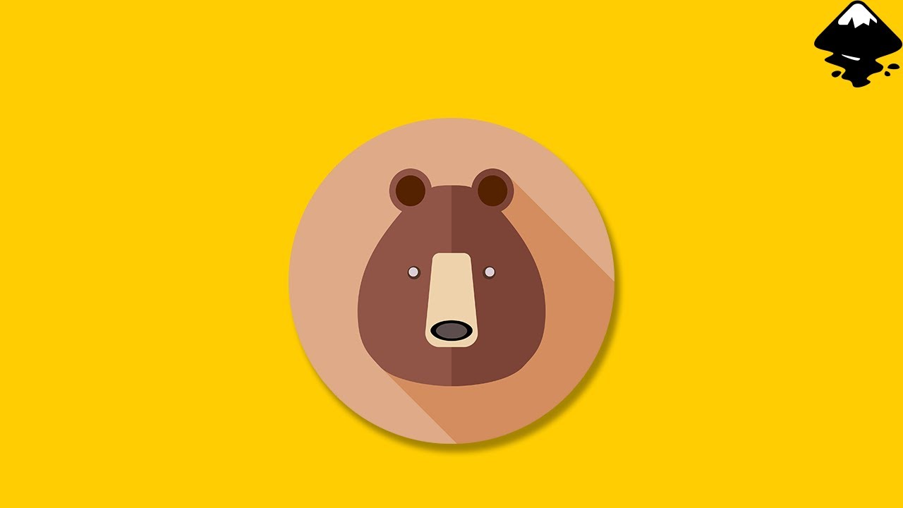 Create a Bear Flat Icon in Inkscape