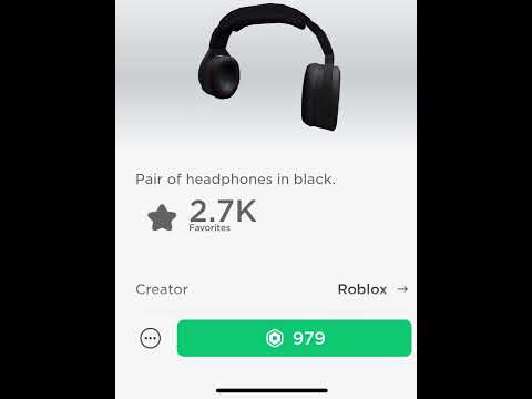 Roblox New Limited Black Headphones