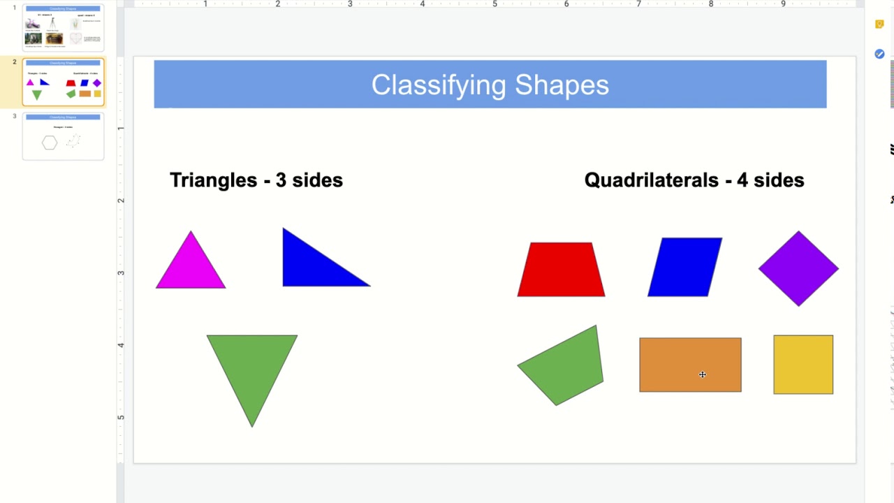 Classifying Shapes - Google Slides