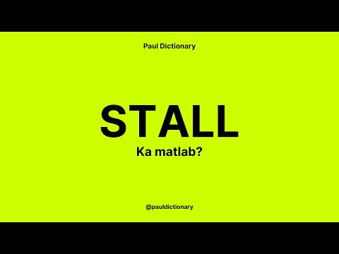 stall Meaning in Hindi/Urdu | Meaning of stall | stall ka matlab? | stall क्या है?