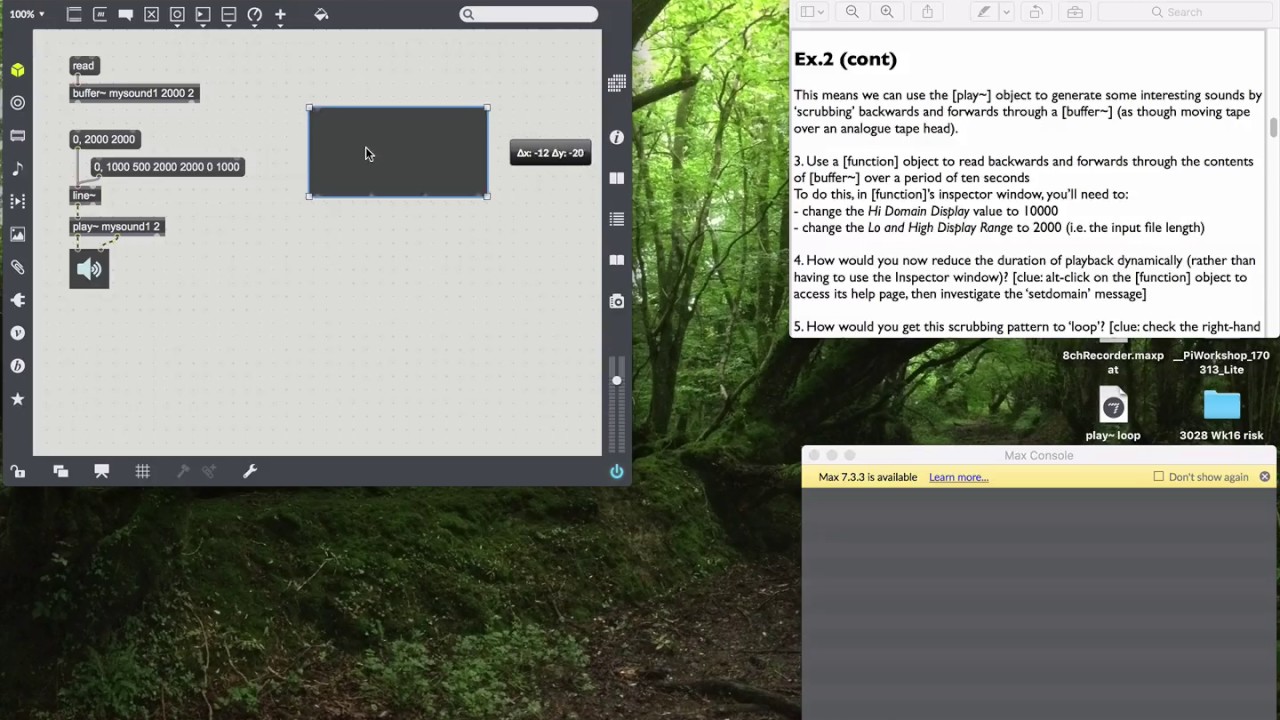 Max 7 Tutorials: 6.5 Basic Sampling—introducing the [play~] object