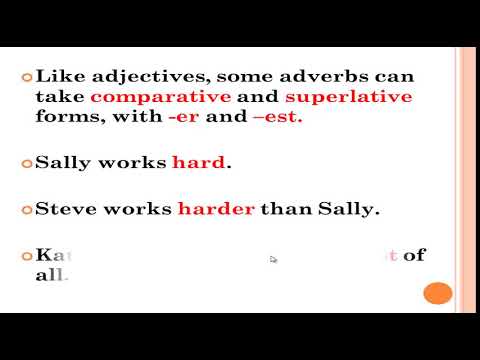 Comparative and Superlative adverbs