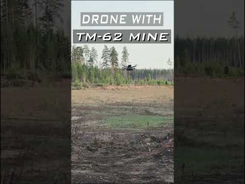 Russian drone with TM-62 Anti-Tank Mine