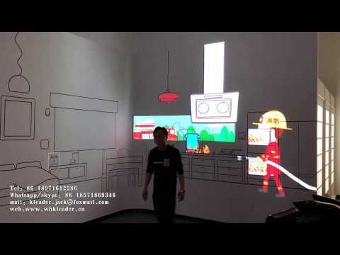 3D Holographic projection interactive digital art wall interactive touch screen wall display