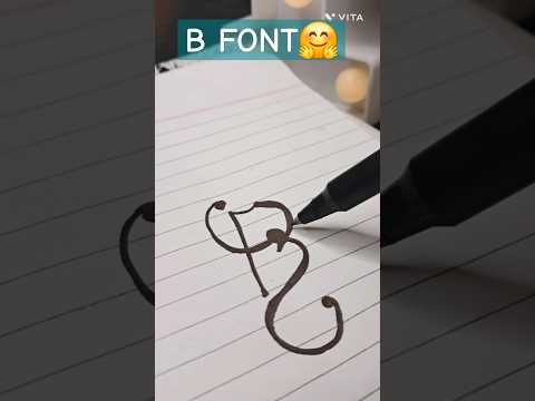 B font #calligraphy #trending #cursivewriting #youtubeshort #viral #share #shortfeed #trending