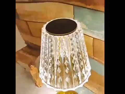 Control Table Lamp for Bedroom Nightstand Bedside Lamp with Crystal Shade or customed material Shade
