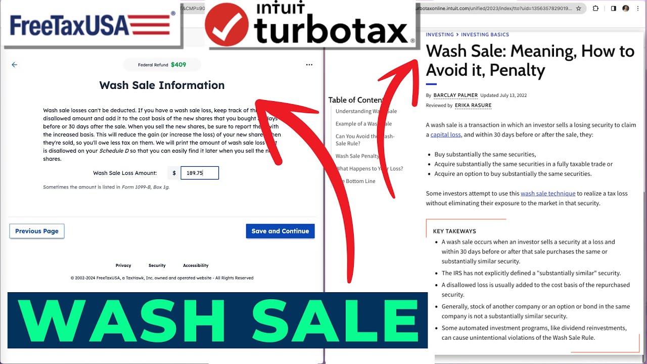 How to Enter Wash Sale Transactions into Tax Software