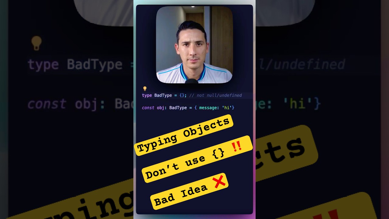 Don't type objects like this! #typescript #typescripttutorial #coding #programming