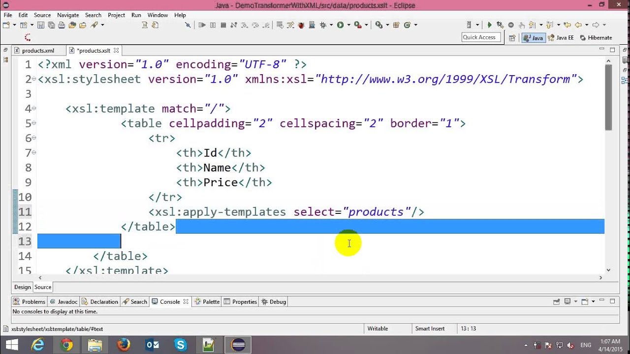 Convert XML to HTML Using XSLT in Java