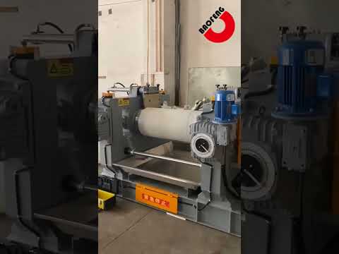 open mixing mill line #machine #mixer #rubber #calendar #calender #roller #lifter #roll