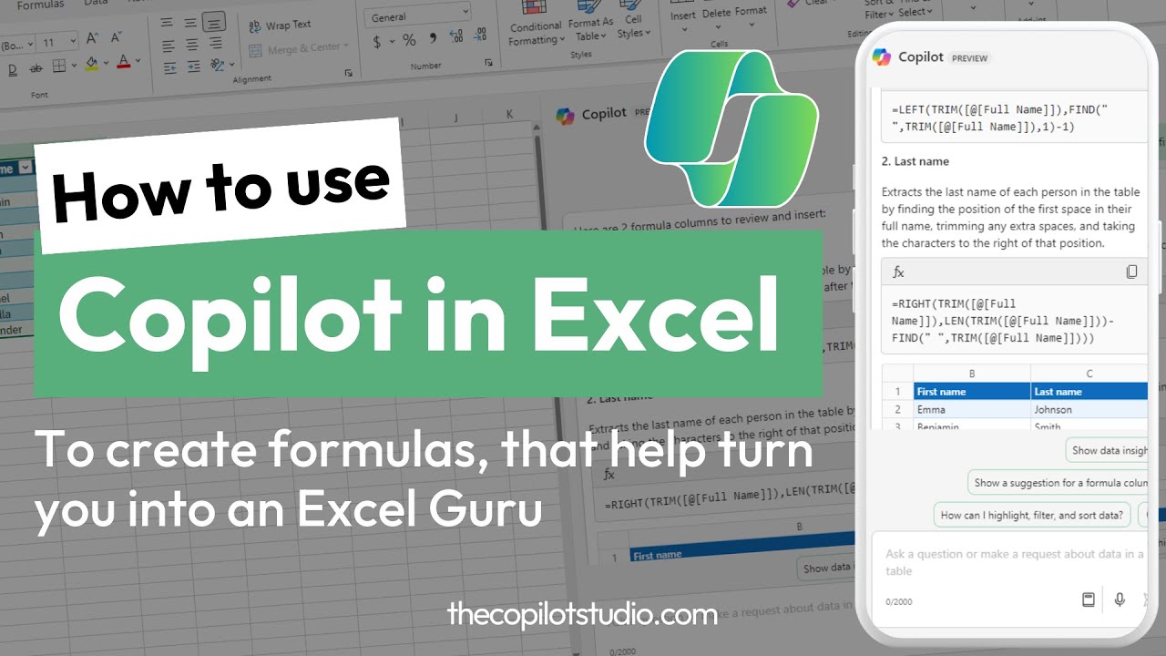 Easy Excel Copilot Guide: Split Columns Effortlessly