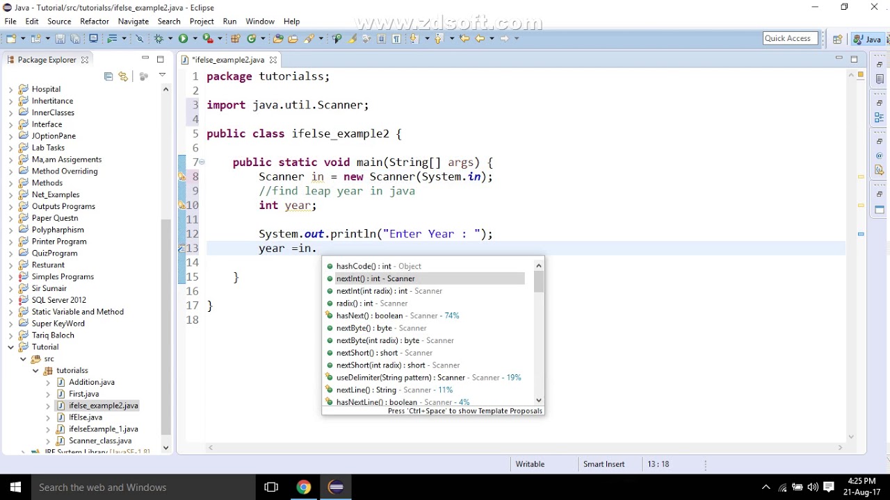 6 .Find Leap Year in Java