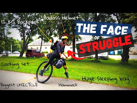 Trying my 36" unicycle around Vilnius - Can I ride it ?