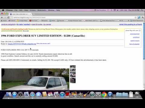 Craigslist Ventura County - Used Cars, Trucks and SUVS For Sale By Owner